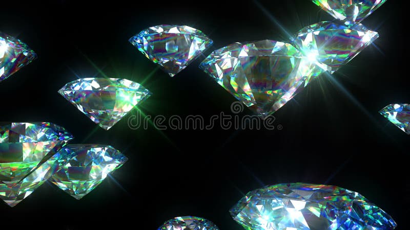 Bright Diamonds Looped Animation. Luxury Background Stock Video - Video ...
