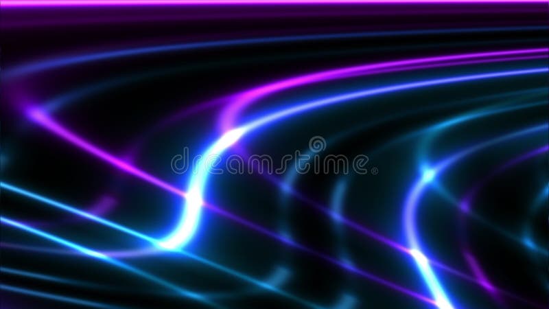 Bright Digital Abstract Colorful Futuristic Lines. Loop Video. Stock ...
