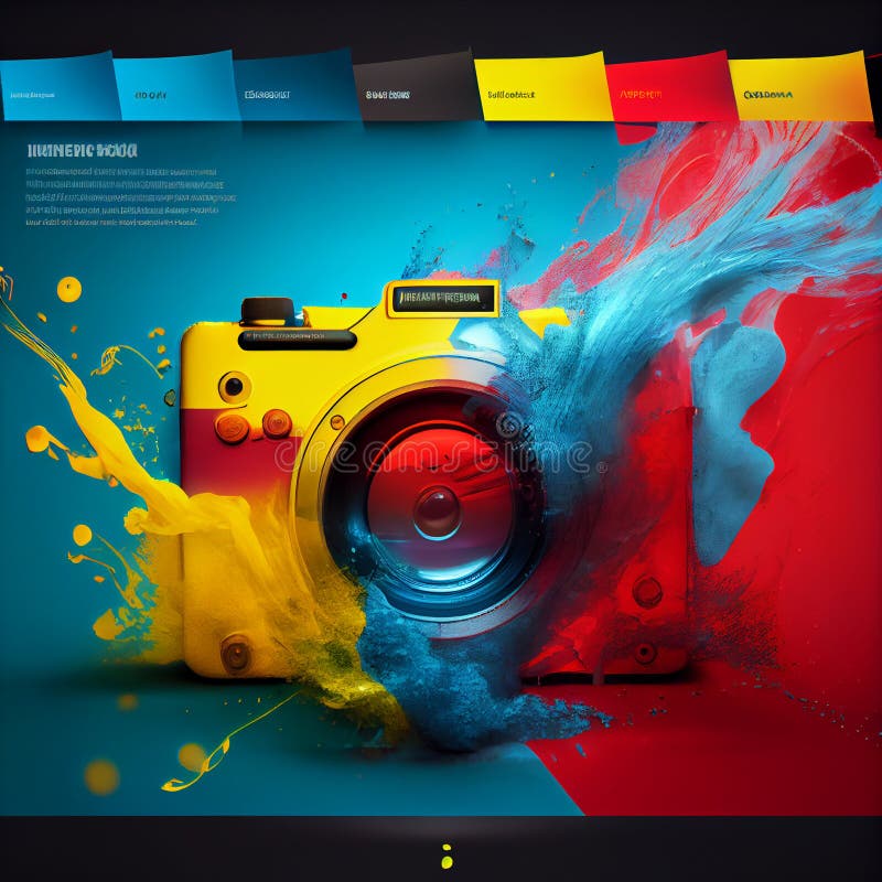 Bright Digital DSLR Camera Illustration Stock Illustration ...