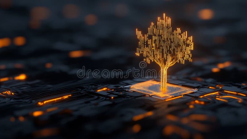 A Bright Digital Tree Emerges from a Computer Circuit Board ...