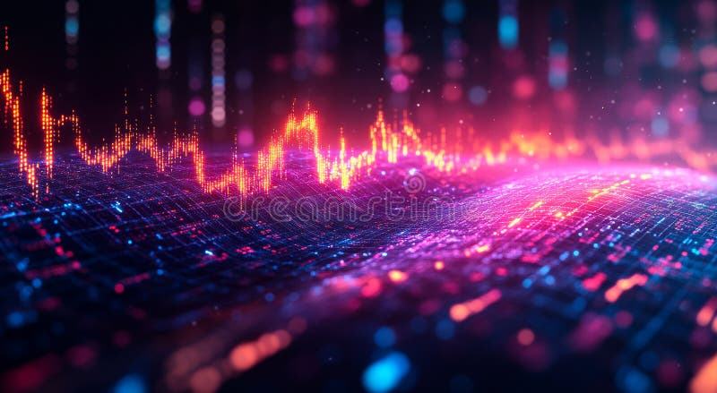 Bright digital wave design stock photo. Image of texture - 365442492