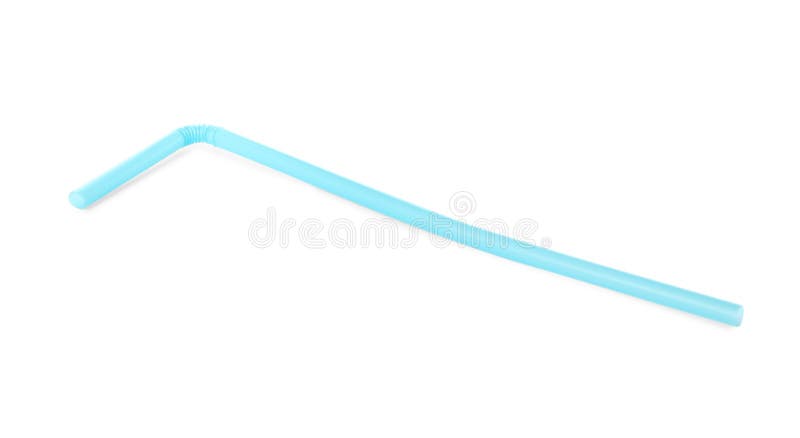 Bright Disposable Plastic Straw Isolated on White Stock Photo - Image ...