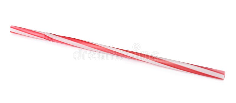 Bright Disposable Plastic Straw Isolated on White Stock Photo - Image ...