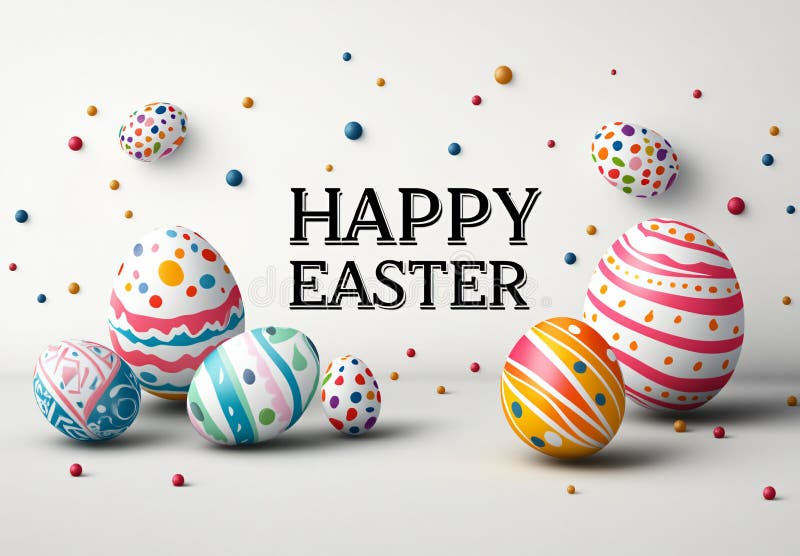 Bright and Diverse Easter Eggs with Copy Space Stock Image - Image of ...