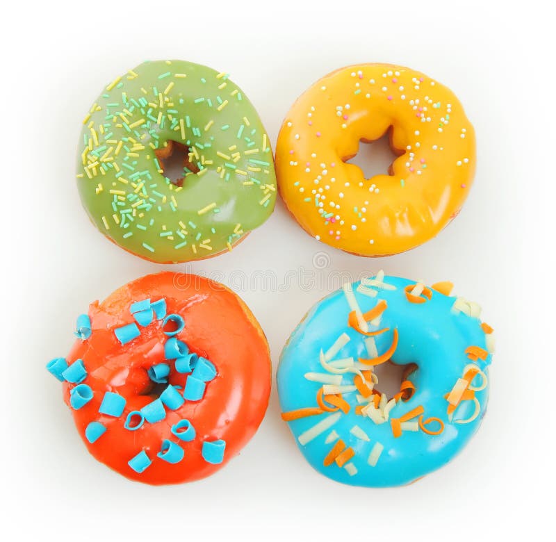 Row of colorful donuts stock photo. Image of multi, selection - 44813290