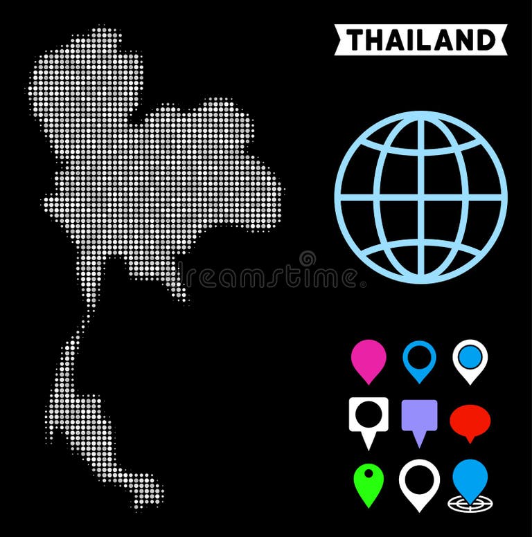 Dot Halftone Thailand Map Stock Illustrations – 37 Dot Halftone ...