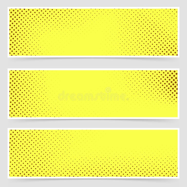 Bright Dotted Comic Book Style Header Set Stock Vector - Illustration ...