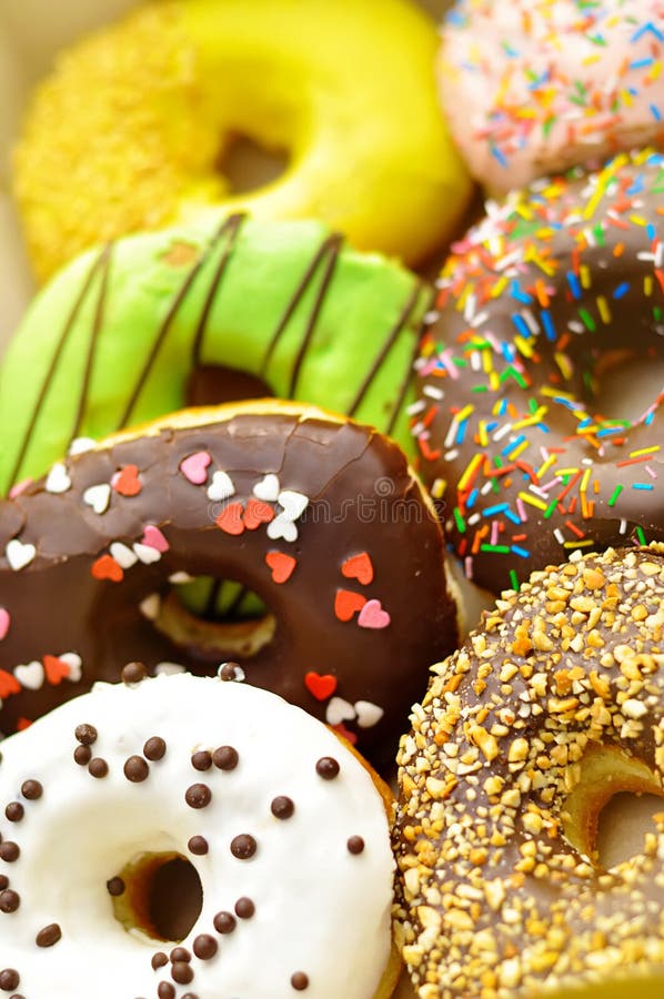 Colorful donuts stock photo. Image of pink, colour, color - 51578396