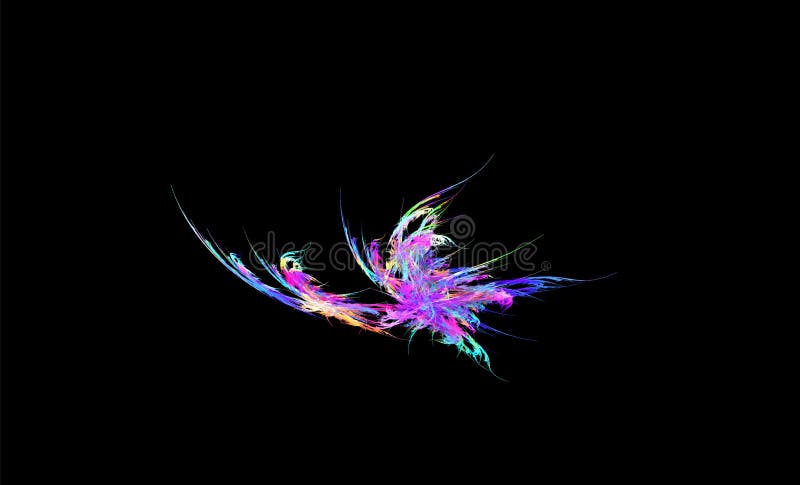 Bright Drawing, Black Background for Your Desktop Stock Image - Image ...