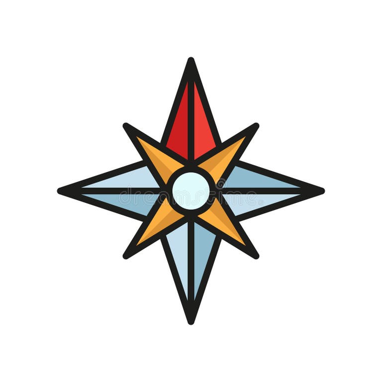 Bright Drawing Compass in Color for Math, Design, or Architecture Stock ...