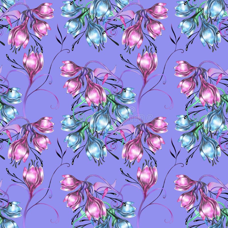 Bright Drawing for Pattern in Boho Style Stock Illustration ...