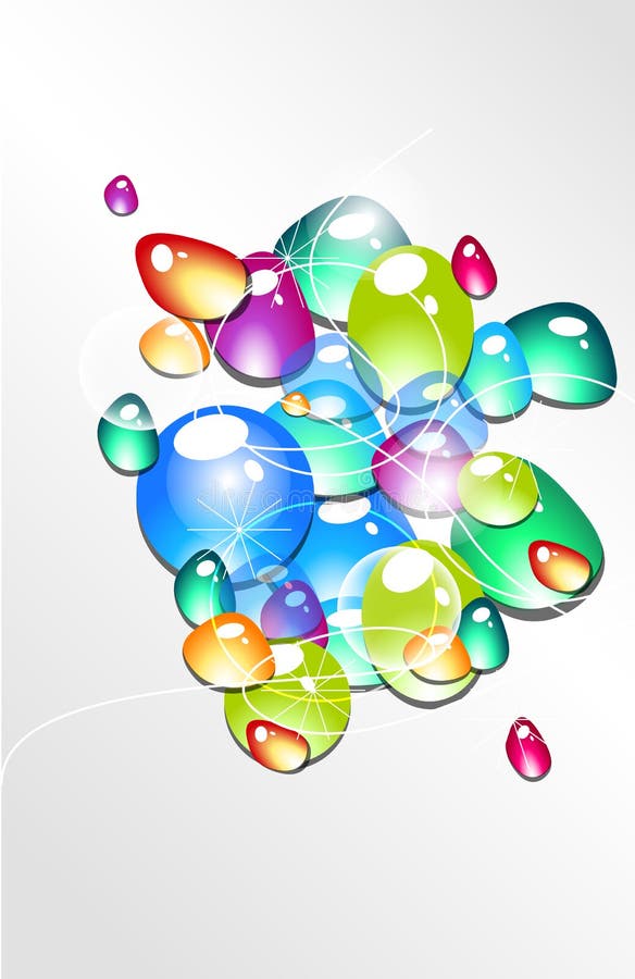 Bright drops stock vector. Illustration of abstract, decoration - 20008040