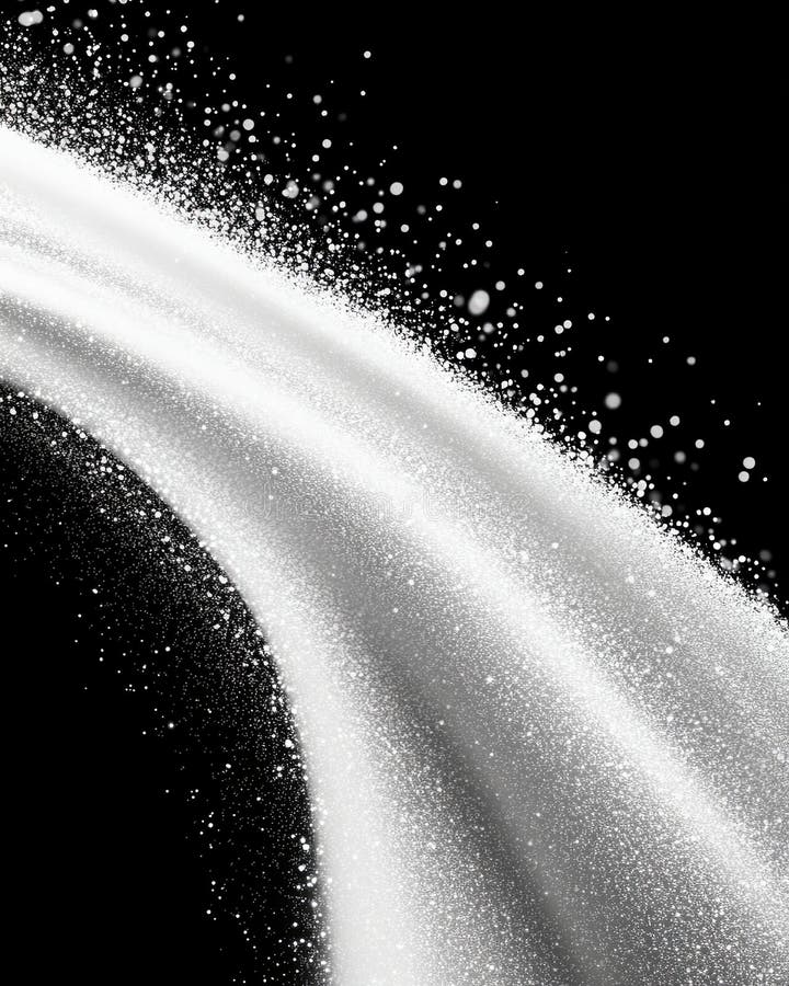 Bright Dust Spores Create a Mesmerizing Flow Against a Deep Black ...