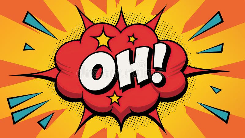 Vibrant Comic Book Style Background with Explosive Expression Stock ...