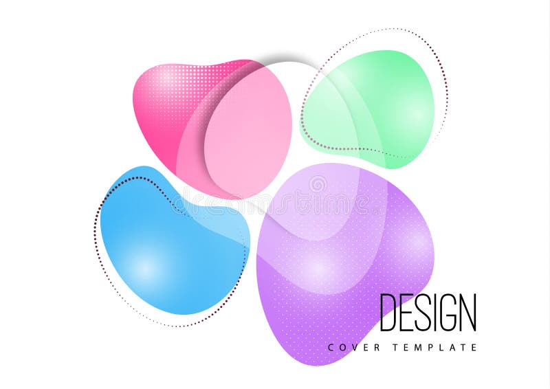 Bright, Dynamic, Smooth Shapes. Colorful Geometric Background Pattern ...