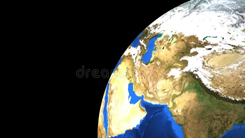 Bright Earth Globe in the Dark Empty Space, 3d Render Background ...