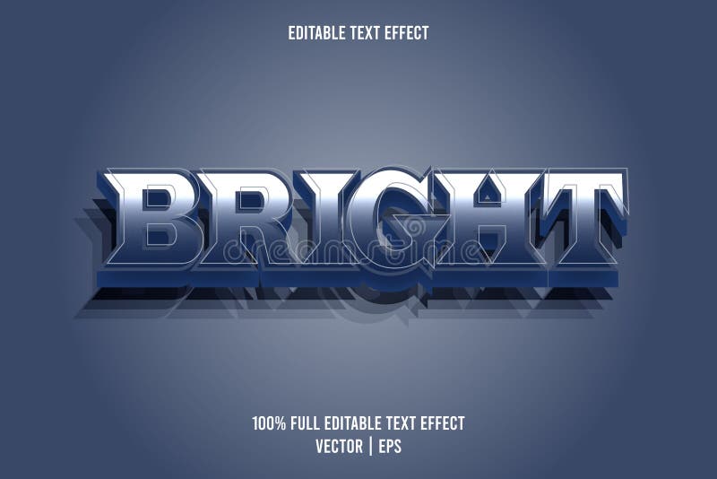 Bright Editable Text Effect Comic Style Blue Color Stock Vector ...