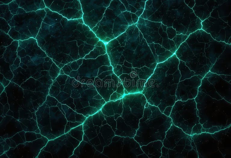 Stylized Electric Blue Lightning Across a Dark Background Creating a ...