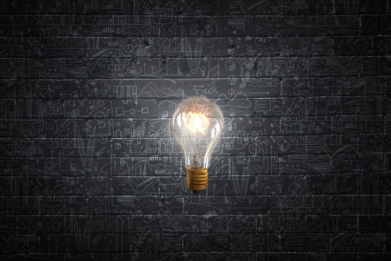 Bright electric bulb stock photo. Image of solve, business - 62490680