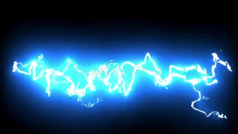 Blue Electric Pulse Animation – Glowing Energy Spark Line for Power ...