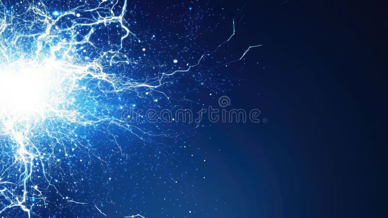 Bright Electric Sparks Illuminate Dark Space Stock Illustration ...