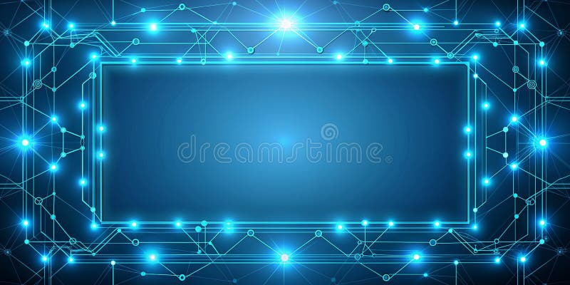 Bright Electronic Geometric Wire Frames Overlay Abstract Light Blue ...