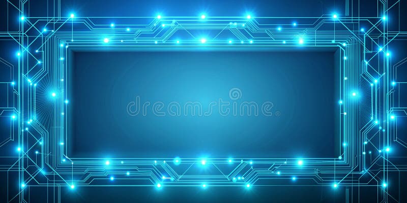 Bright Electronic Geometric Wire Frames Overlay Abstract Light Blue ...