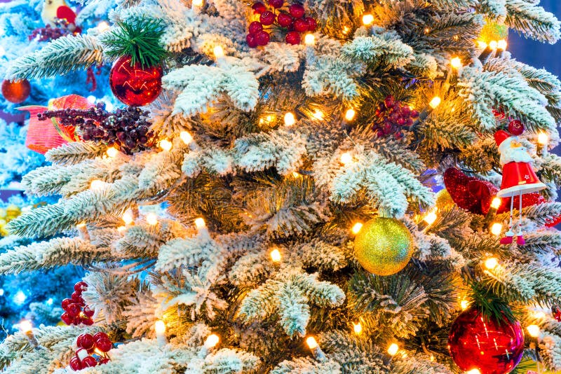 Bright Elegant Christmas Tree Stock Image - Image of beautiful ...