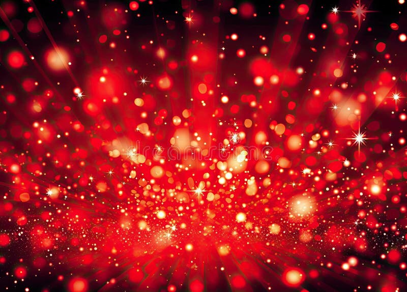 Bright and Elegant Red Sparkly Background with Stars for Christmas ...