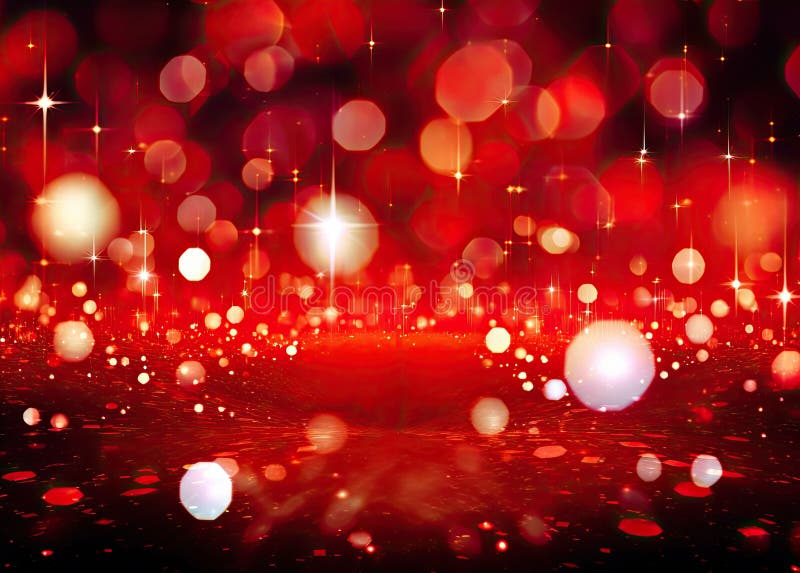 Bright and Elegant Red Sparkly Background with Stars for Christmas ...