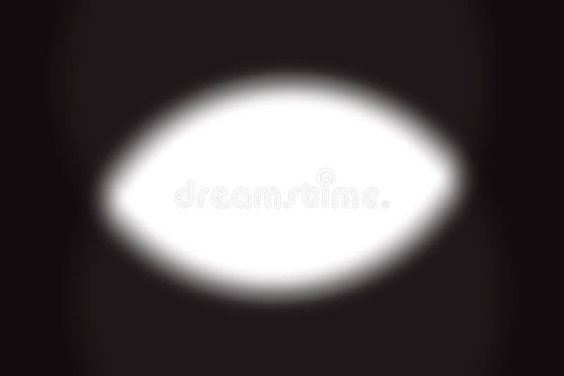 Bright Elliptical Shape. White Glowing Highlight. Dark Gradient ...