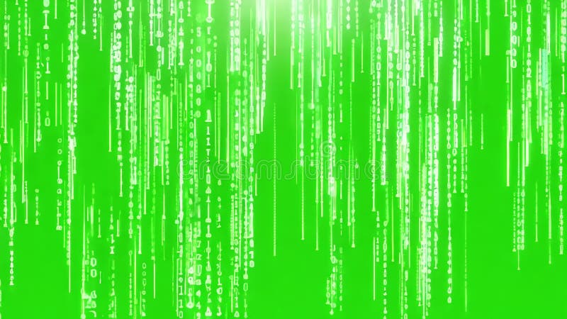 Bright Emerald Code Sequences Cascading in Sleek Formation. Green ...