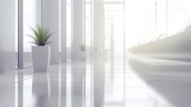 Bright, Empty Office Space with Natural Light, Sleek Design. Modern ...