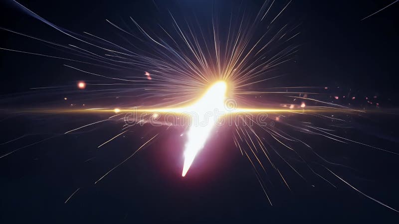 Bright Energy Explosion with Glowing Sparks Stock Video - Video of ...