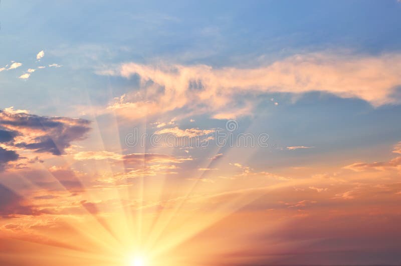 Bright evening sunset stock image. Image of evening, faith - 77799395