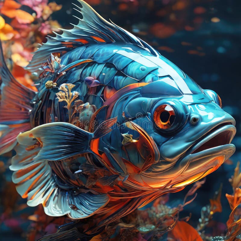 Bright Exotic Fantasy Fish Underwater Stock Image - Image of wildlife ...