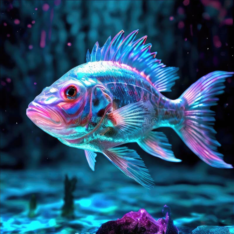 Bright Exotic Fantasy Fish Underwater Stock Image - Image of fish, cute ...