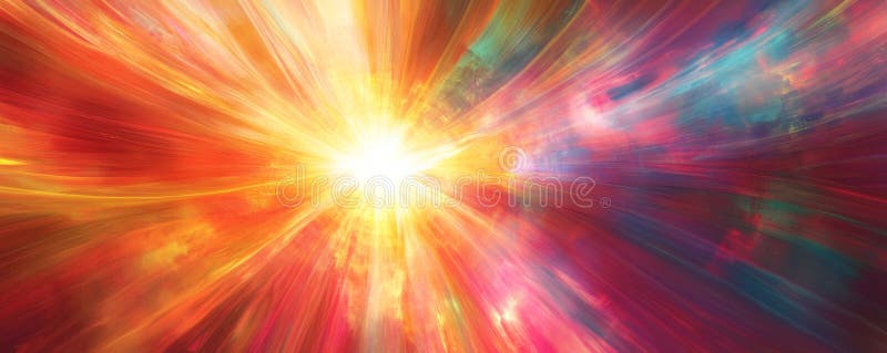 Bright Explosion of Colorful Light, Abstract Background. Vibrant Energy ...