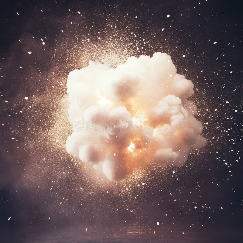 Powerful Explosion Creates Dynamic Cloud of Smoke Stock Photo - Image ...