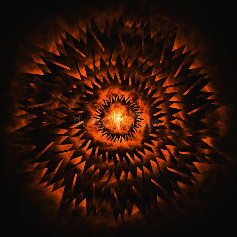 Bright Explosion Fire Backgrounds. Heat Deep Pointed Edge Hole Stock ...