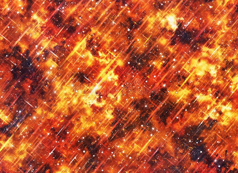 Bright Explosion Fire Burst on Space Stars Backgrounds Stock ...