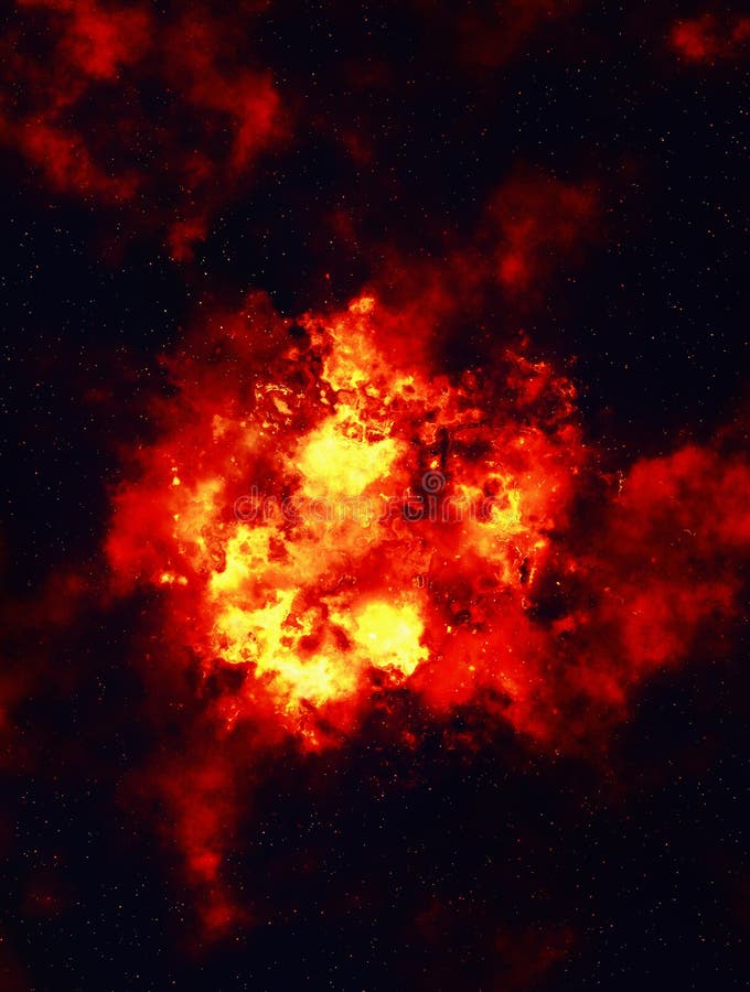 Bright Explosion Fire Flash on Space Backgrounds Stock Photo - Image of ...