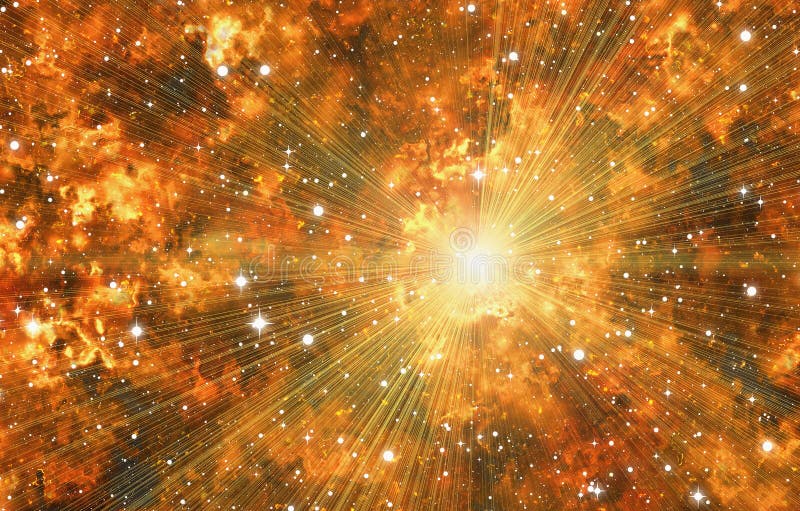 Bright Explosion Flash Background. Fire Burst Stock Illustration ...