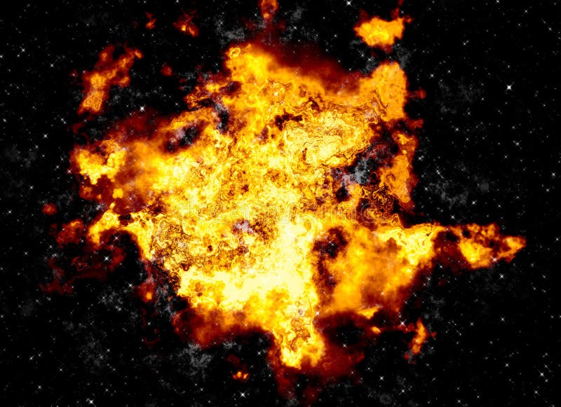 Bright Explosion Flash on a Black Backgrounds Stock Illustration ...