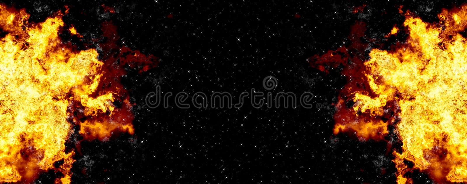 Bright Explosion Flash on a Black Backgrounds. Fire Burst Stock ...