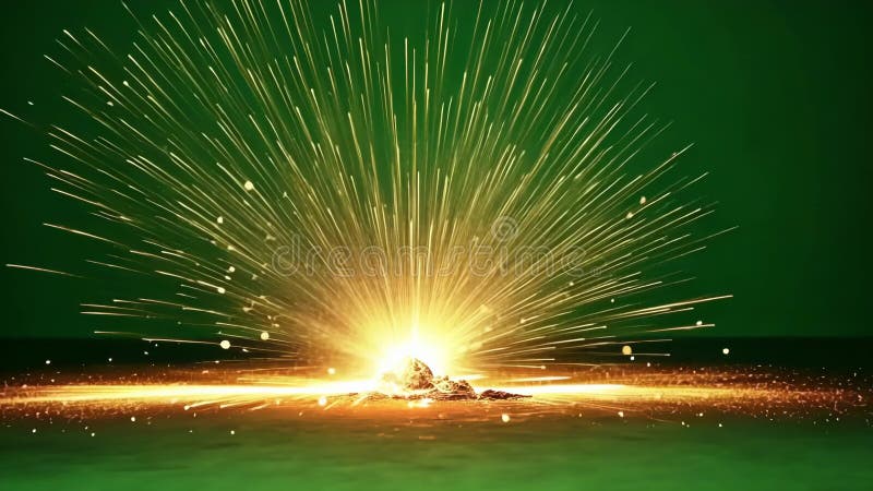 Bright Explosion Flashing on Green Screen Background Stock Video ...