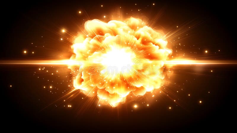 A Bright Explosion of Light Against a Dark Background is Seen Stock ...