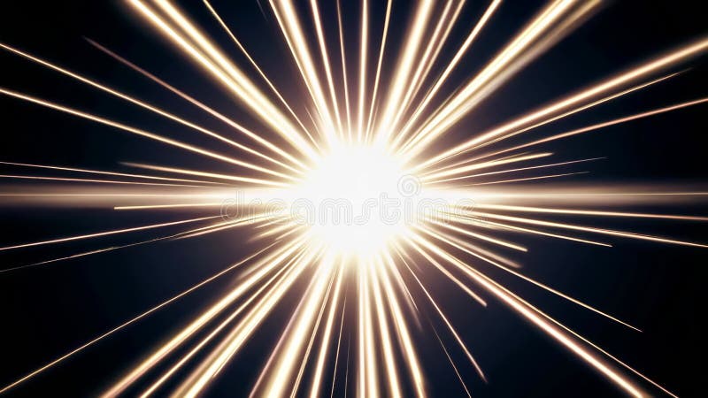 Bright Explosion of Light on Dark Background, Rays Extending Outward ...