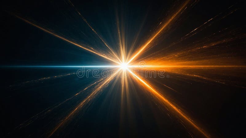 Bright Explosion of Light with Rays and Particles in a Dark Background ...