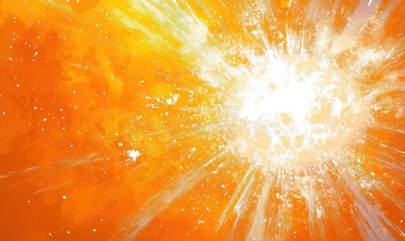 Bright Explosion with Radiant Orange and White Colors Creating Dynamic ...